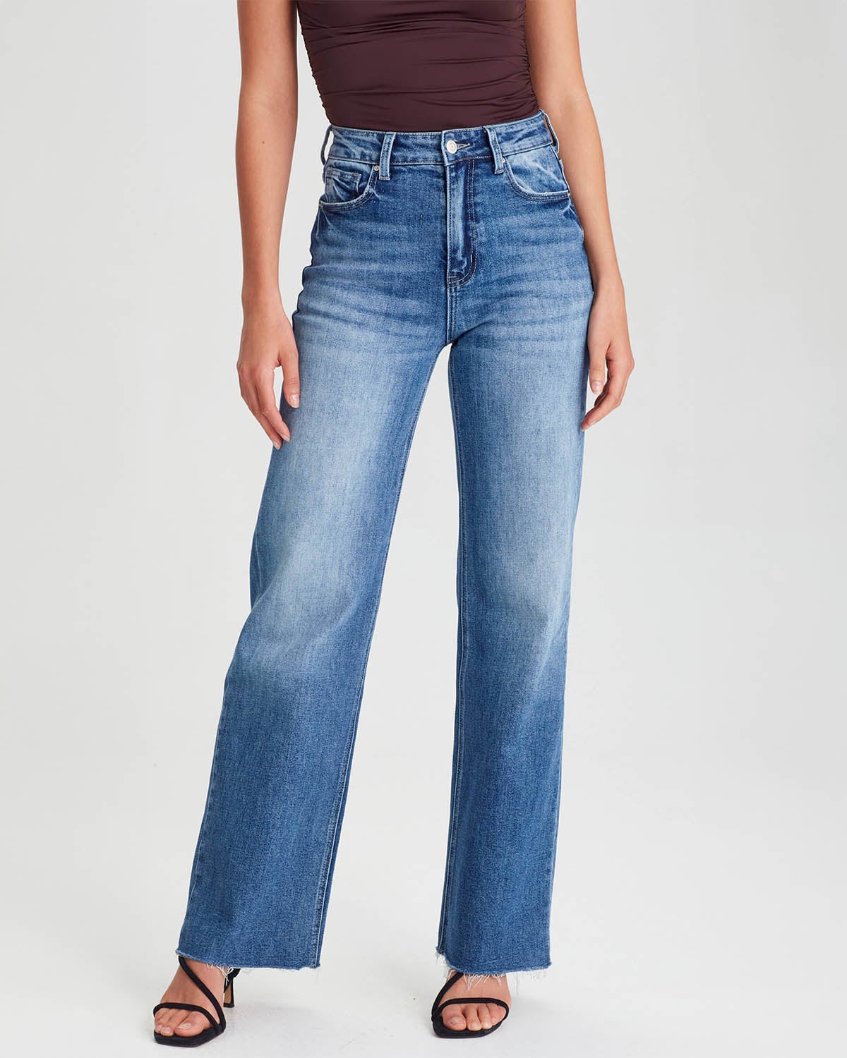 Alanis Wide Leg Jean in Denim Blue | Chances Surf NZ