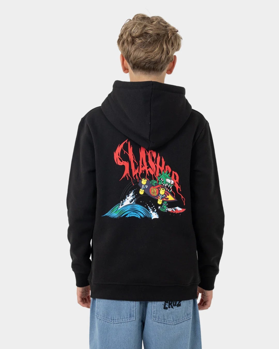 Boys Meek Og Slasher Hoodie in Black | Chances Surf NZ