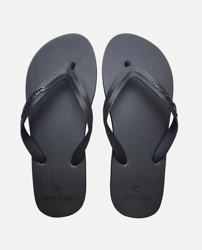 Brand Logo Bloom Open Toe Jandal in Black | Chances Surf NZ