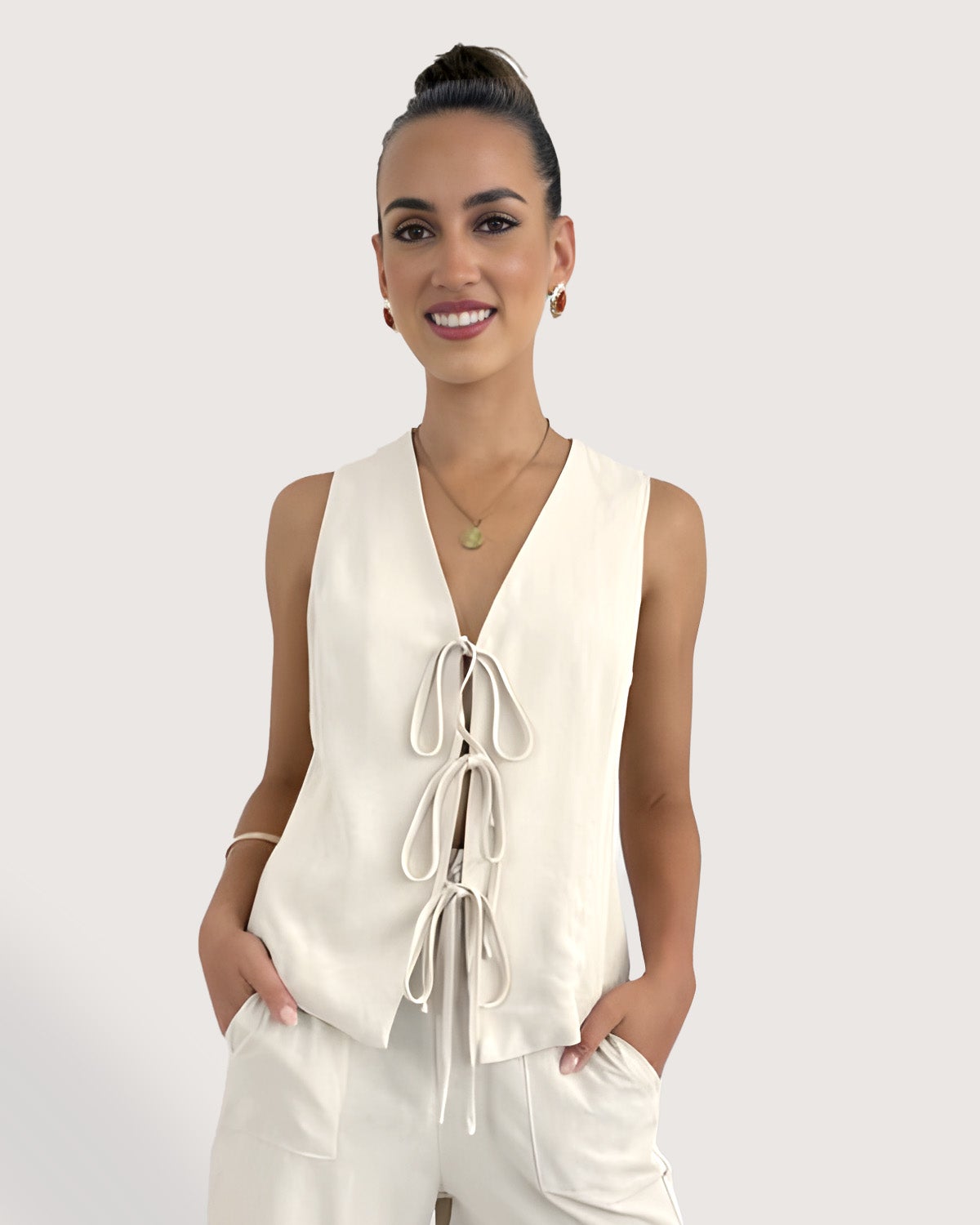 Charmed Linen Tie Top | Chances Surf NZ