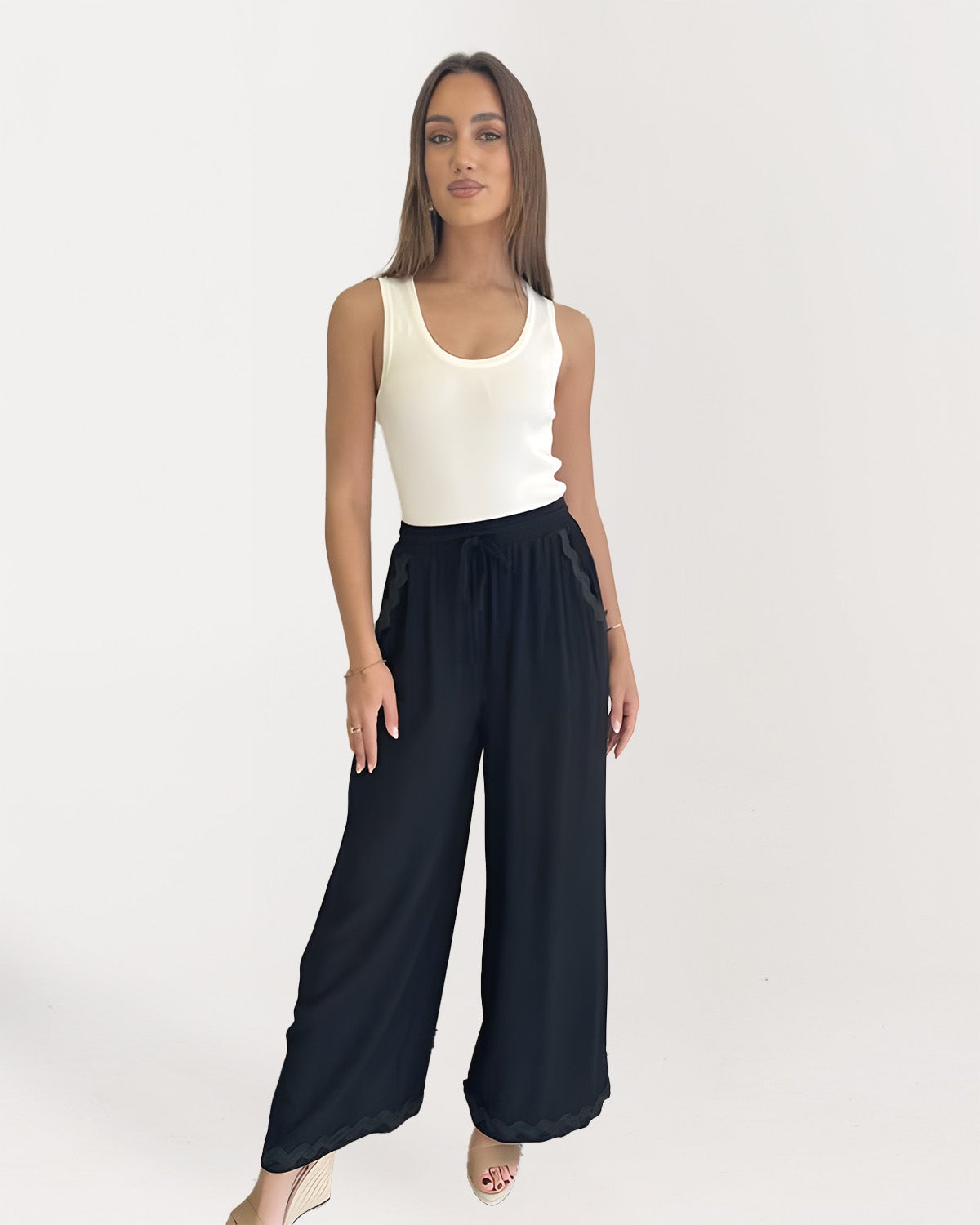 Corfu Linen Wide Leg Pant | Chances Surf NZ