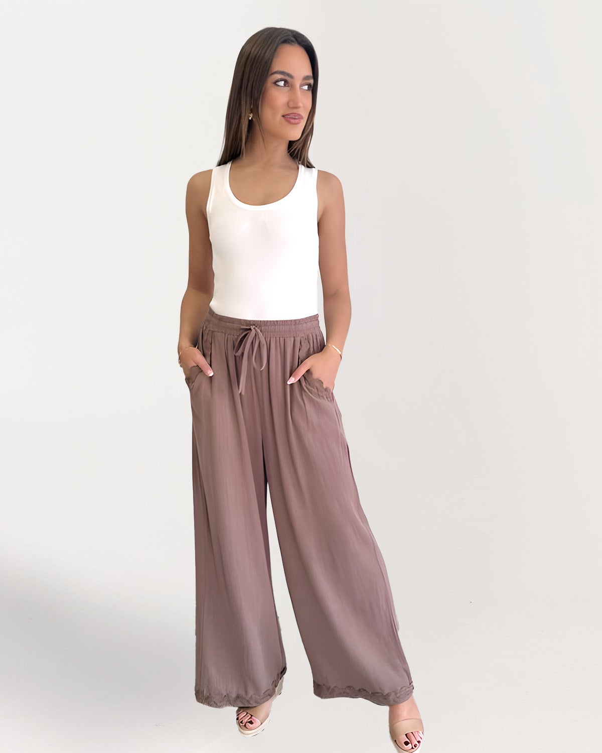 Corfu Linen Wide Leg Pant | Chances Surf NZ