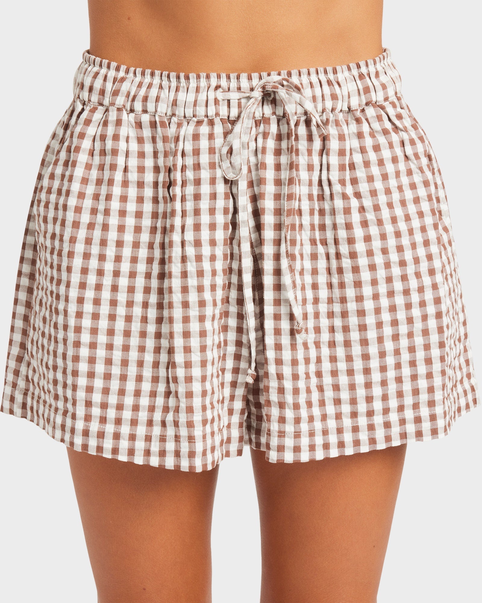 Delilah Check Short in Coconut | Chances Surf NZ