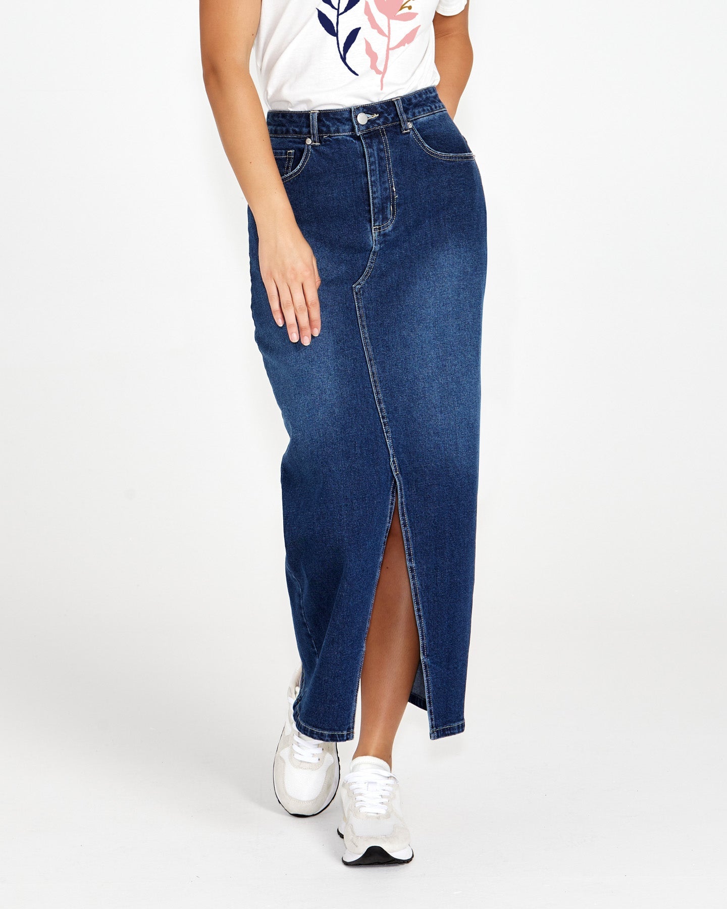 Emerald Denim Maxi Skirt | Chances Surf NZ