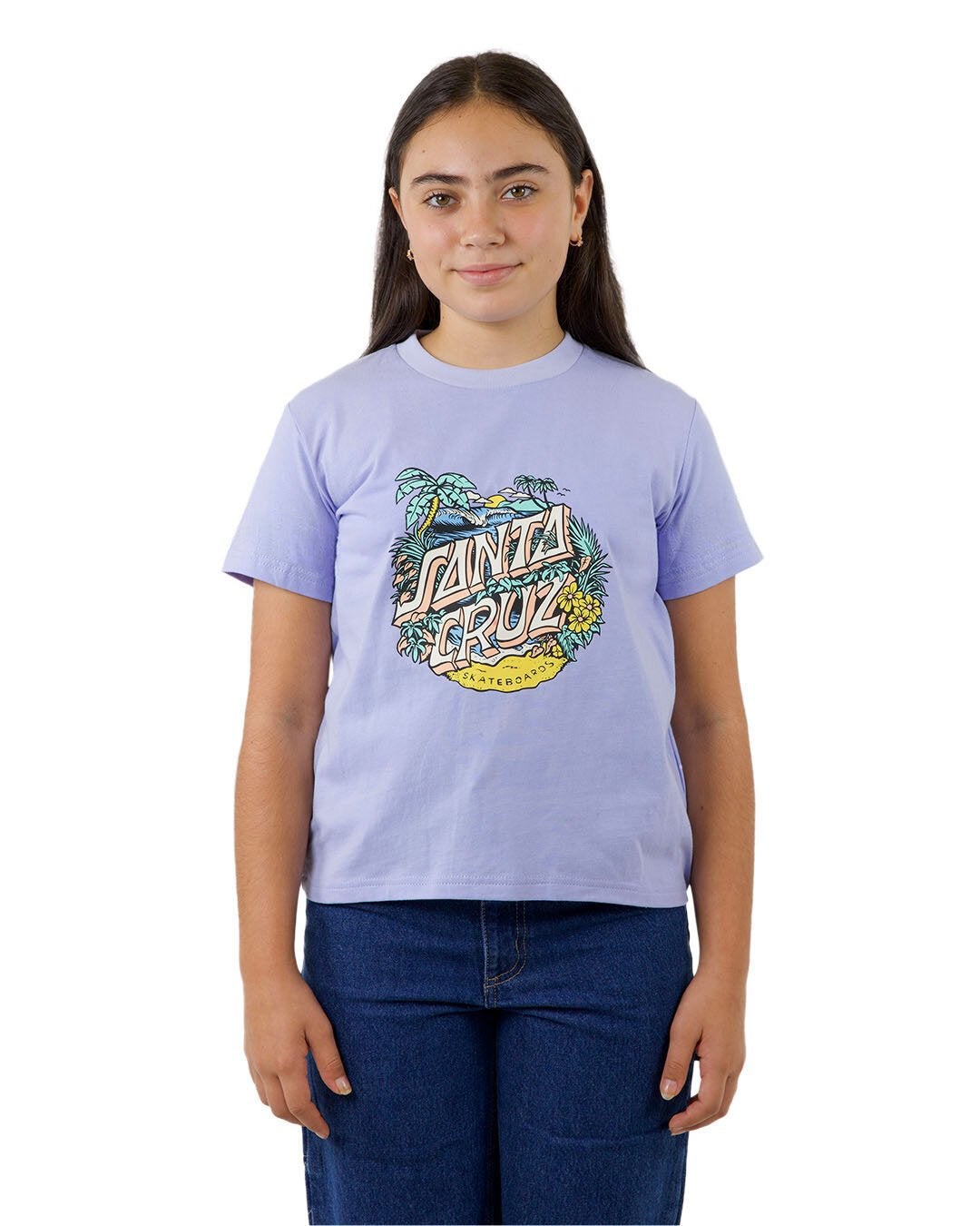 Girls Aloha Dot Front Tee | Chances Surf NZ