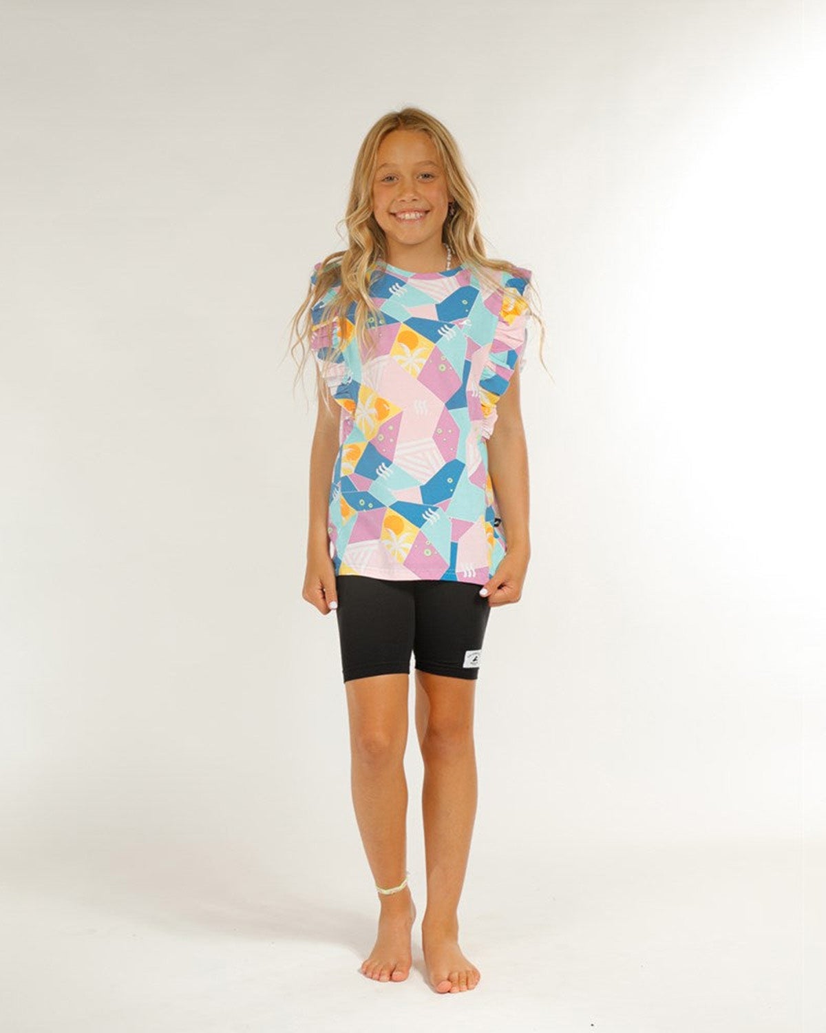 Girls Dash Top in Geo | Chances Surf NZ