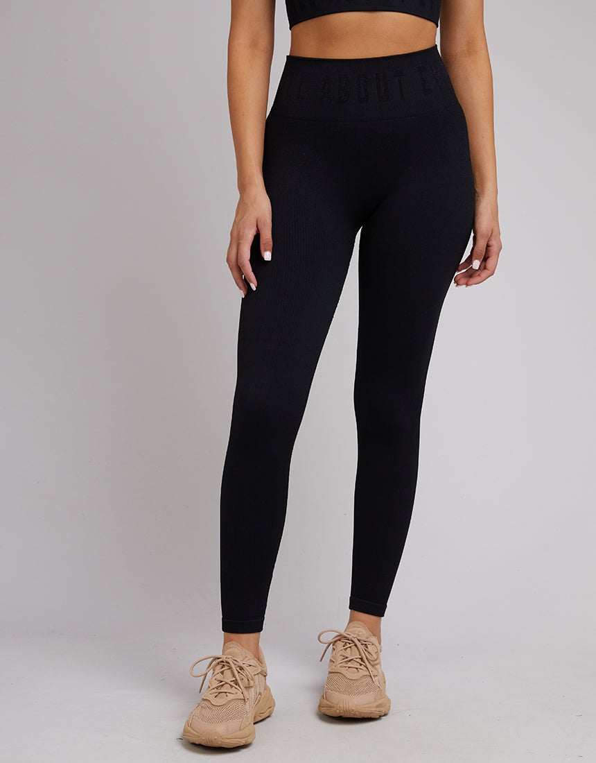 Remi Rib Legging in Black | Chances Surf NZ